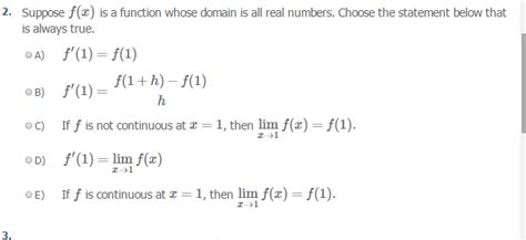 solved 2 suppose f x is a function whose domain is all