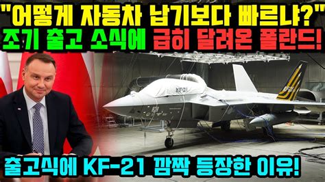 KF 21 전투기 1026차 폴란드 공군 편대 비행 YouTube