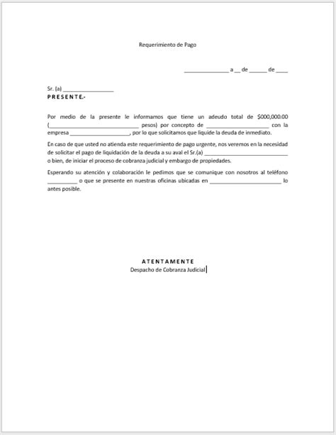 Modelo De Carta De Requerimiento De Pago Peru 2023 Images And Photos