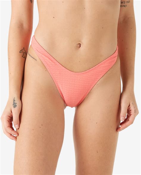 Riachuelo Biquíni Calcinha Asa Delta Textura Rosa Salmão Dript by