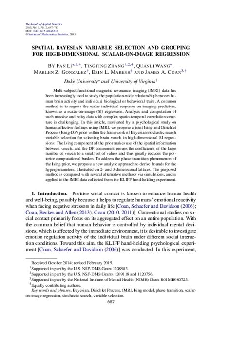pdf spatial bayesian variable selection and grouping for high dimensional scalar on image
