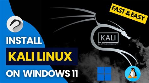 how to install kali linux on windows 11 [gui] without virtual machine or dual boot youtube