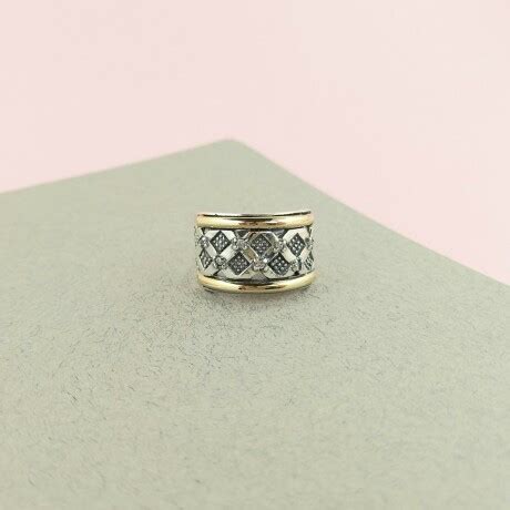 Anillo De Plata 925 Y Double En Oro 18 Ktes RED Veroca Joyas