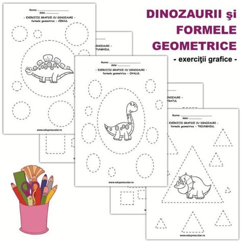 Dinozaurii Si Formele Geometrice Exercitii Grafice Eduprescolar Ro