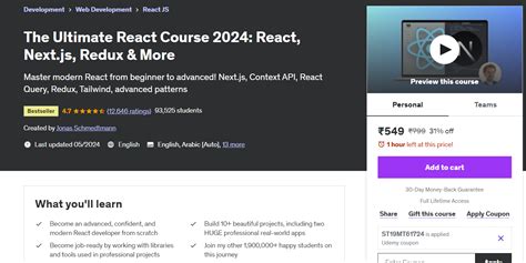[download] the ultimate react course 2024 react next js redux and more