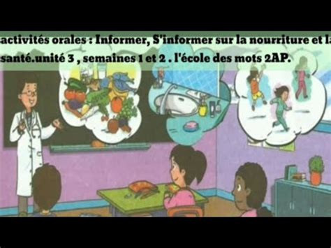 activités orales Informer S informer sur la nourriture et la santé