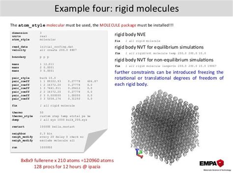non equilibrium molecular dynamics with lammps