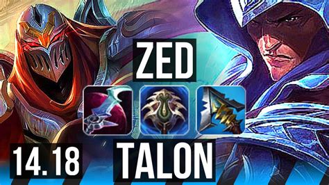 Zed Vs Talon Mid Games Dominating Euw Challenger