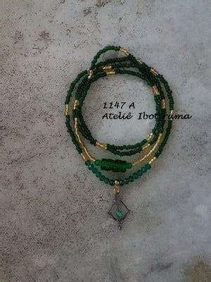 Guia Cabocla Jurema Verde Dourado Umbanda E Cando Compre