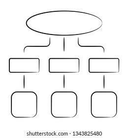 Hand Drawn Flow Chart Diagram Organization Stock Vector Royalty Free
