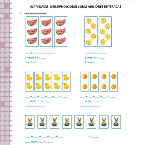 Adiciones 5C8 Multiplicacion Calculo Basico Actividades De Dinero