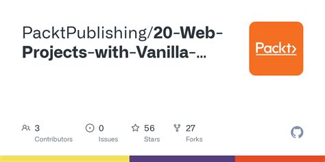 github packtpublishing 20 web projects with vanilla javascript