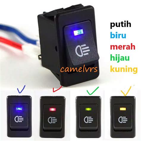 Jual Switch Saklar Lampu Kabut Fog Lamp Switch On Off Lampu 12volt