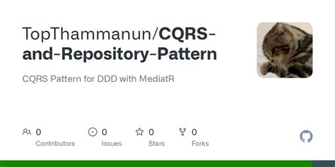 github topthammanun cqrs and repository pattern cqrs pattern for ddd with mediatr
