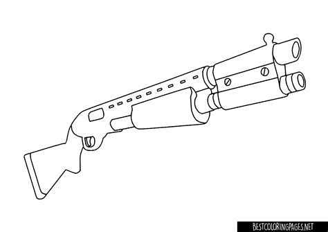 Fortnite Pump Shotgun Coloring Page Free Printable Coloring Pages
