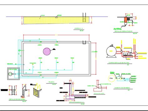 Sistema Hidr Ulico Completo Para Piscina De Recreo Kb Bibliocad
