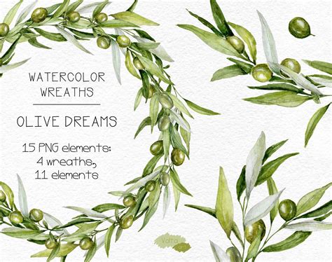 Olive Wreath Clip Art