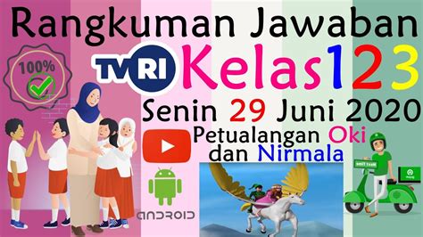 Soal Dan Jawaban Tvri Kelas Sd Senin Juni Youtube