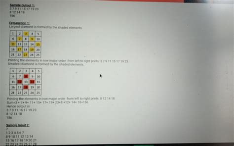 solved given a matrix of size nxn find the elements which