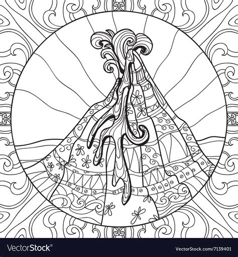Free Volcano Coloring Pages