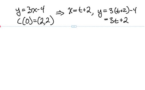 solved in exercises 39 42 find a parametrization c t of the curve satisfying the given