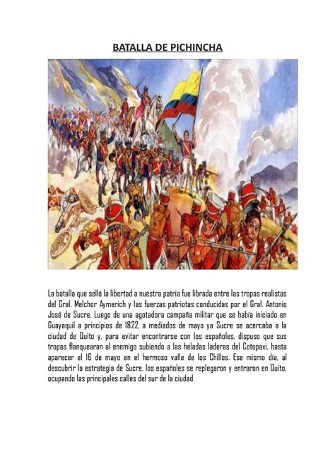 Batalla De Pichincha By Gabrielaillescas Issuu