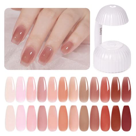 Amazon Gaoy Pcs Jelly Gel Nail Polish With Uv Light Kit Sheer