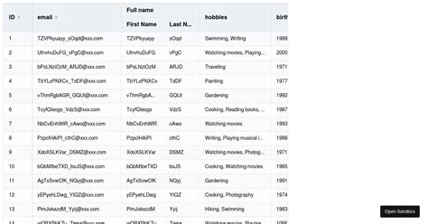 Vtable Summary Row Codesandbox
