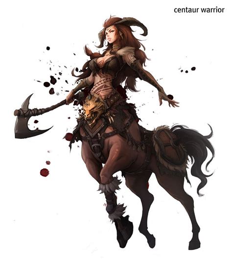 Artstation Centaur Warrior Daehyun Lee Centaur Fantasy Character Design Female Centaur