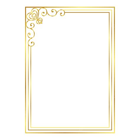 Luxury Gold Frame Border Golden Frame Vector Golden Rectangle Border