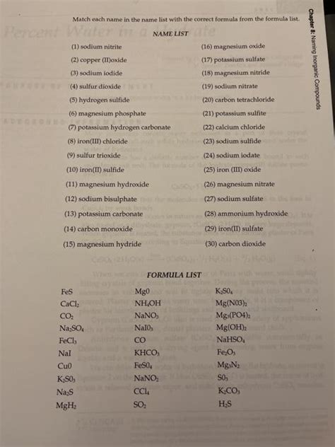 Solved Match Each Name In The Name List With The Correct Chegg