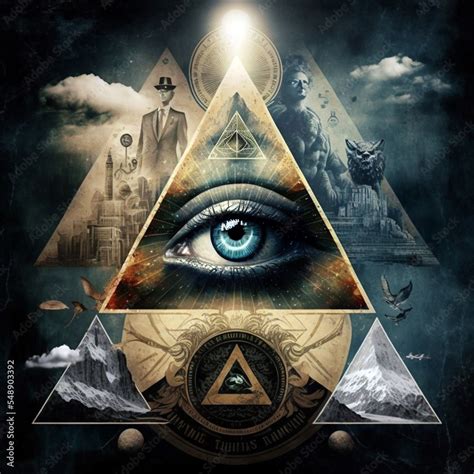 Illuminati Triangle With All Seeing Eye Stock Illustration Adobe Stock