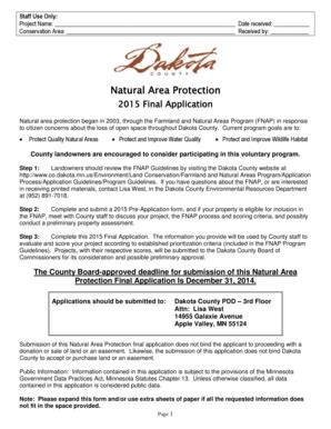 Fillable Online Co Dakota Mn 2014 Final Application Form Dakota