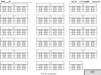 EDITABLE SEATING CHART And HW Log By MINDmap MATH TpT