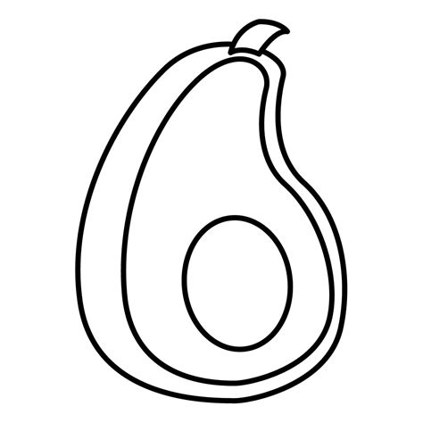 Dibujo De Aguacate Palta Para Colorear E Imprimir Dibujos Y Colores