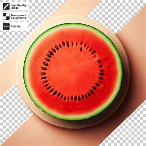 Premium Psd Psd Slice Of Watermelon On Transparent Background