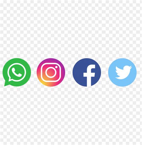Whatsapp Logo Twitter Logo Facebook Logo Instagram Logo PNG Image With