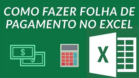 Como Fazer Folha De Pagamento No Excel Youtube