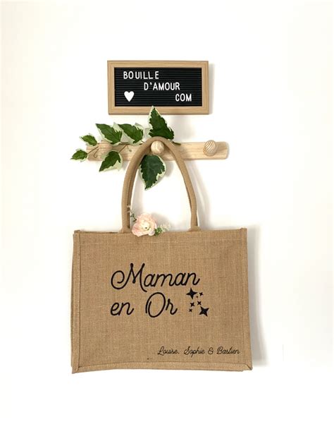 Sac cabas personnalisé Maman en or Bouille d amour