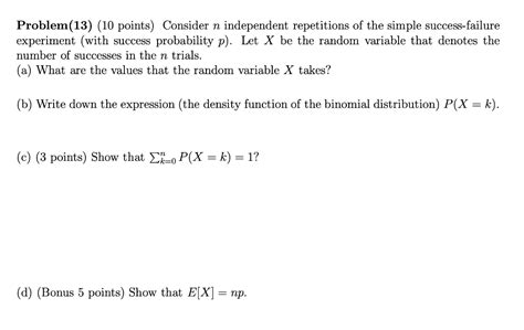 solved problem 13 10 points consider n independent
