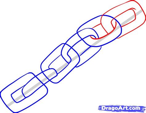 Как нарисовать цепочку поэтапно Как нарисовать Цепь карандашом поэтапно