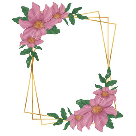 Golden Floral Frame Hd Transparent Golden Floral Wedding Frame With