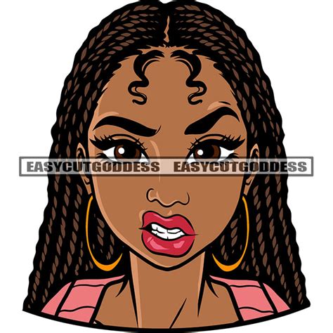 African American Girls Angry Face Melanin Girls Wearing Hoop Earing Lo Designsbyaymara