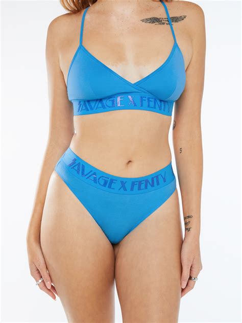 Forever Savage High Leg Bikini In Blue SAVAGE X FENTY France