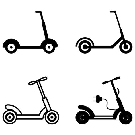 Scooter Symbol Premium Vektor