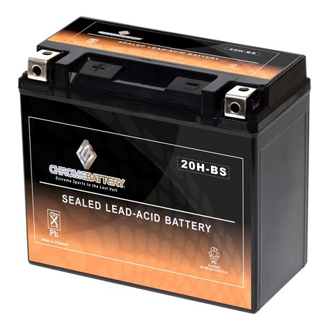 Chrome Battery Ytx20h Bs 20h Bs 12 Volts 18 Ah 310 Cca Sealed AGM
