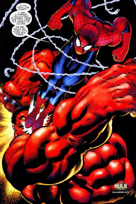 Spiderman Vs Red Hulk Comic Book Characters Comic Character Comic