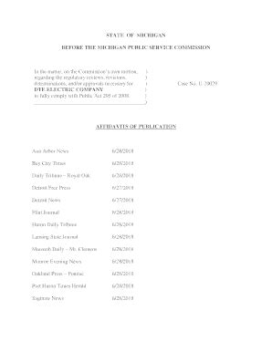Fillable Online AFFIDAVITS OF PUBLICATION Fax Email Print PdfFiller