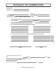 Affidavit Of Correction Form With Frame Fill Out Sign Online And