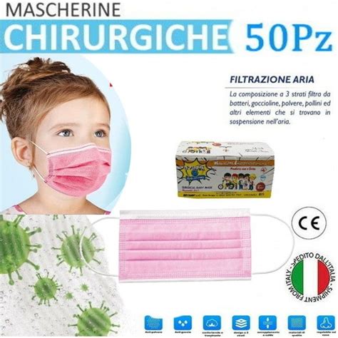 Trade Shop Mascherine Chirurgiche Per Bambine Monouso In Tnt Strati